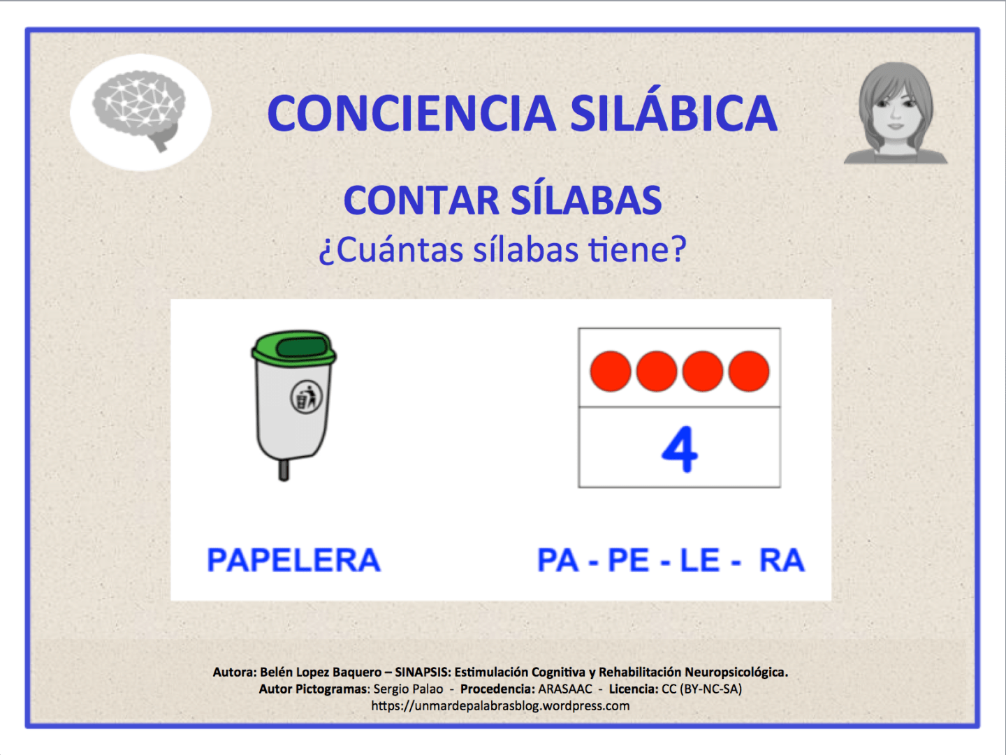 ¿Cuántas sílabas tiene? – Un mar de palabras. Estimulación cognitiva.