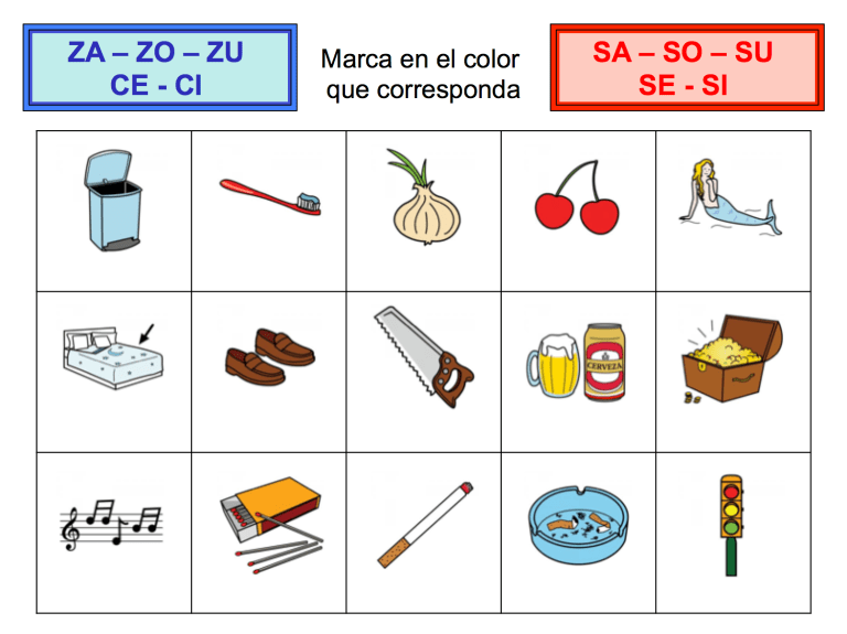 Discriminar: /Z/ – /S/ – Un mar de palabras. Estimulación cognitiva.
