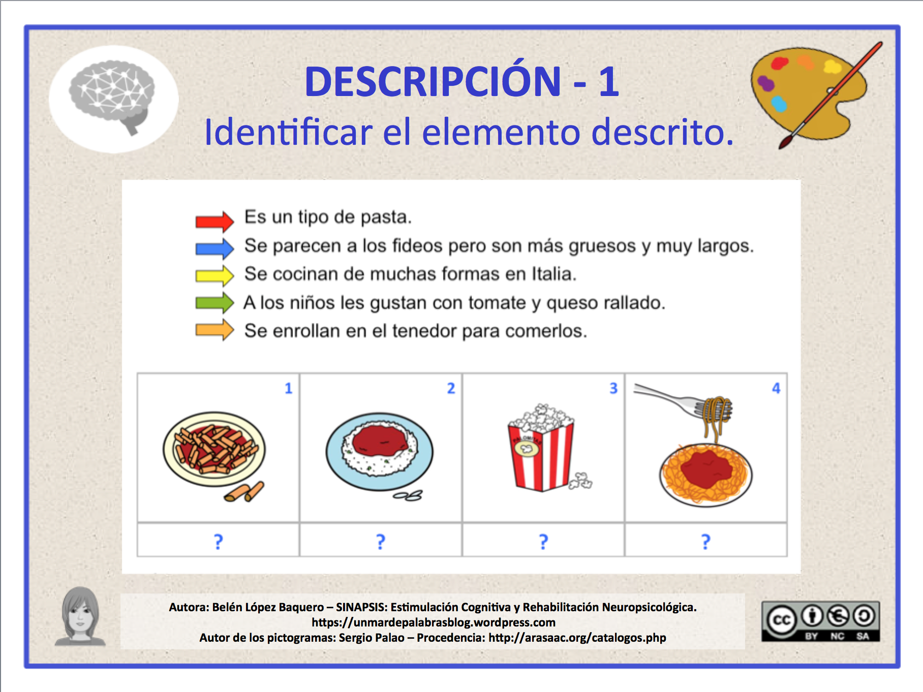 Descripción – – Un mar de palabras. Estimulación cognitiva.