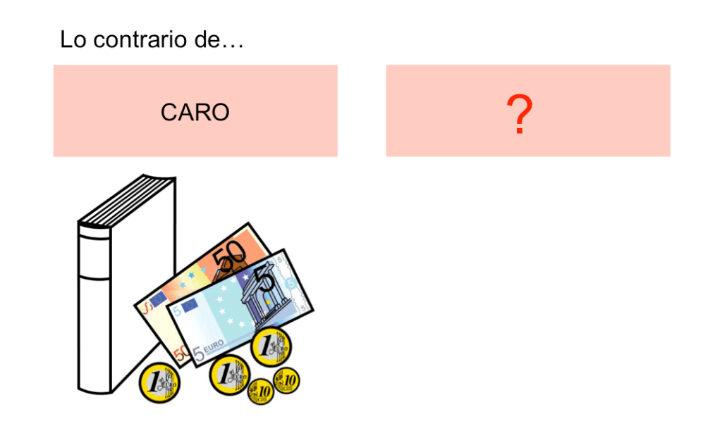 Los opuestos. – Un mar de palabras. Estimulación cognitiva.