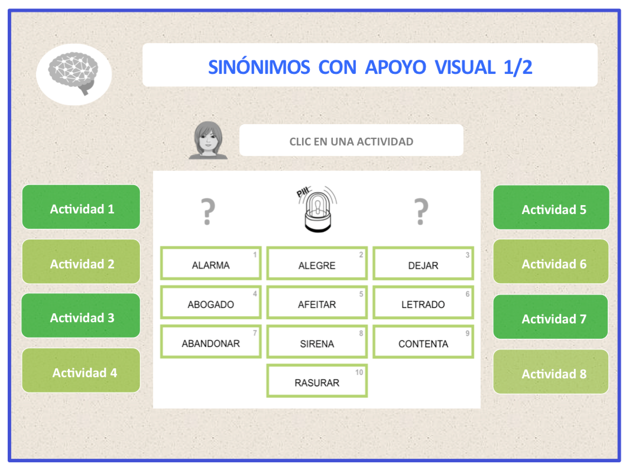 BUSCAR SINÓNIMOS (parte 1/2) – Un mar de palabras. Estimulación cognitiva.