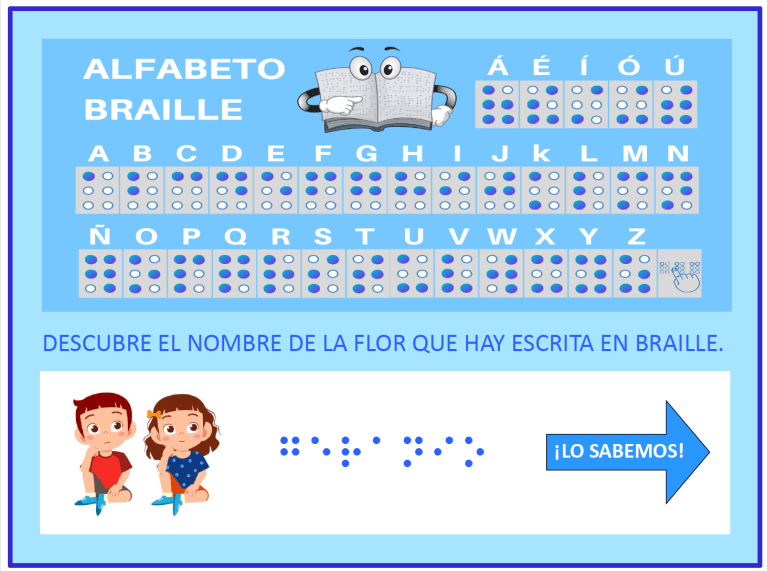 Retos Braille – Un mar de palabras. Estimulación cognitiva.