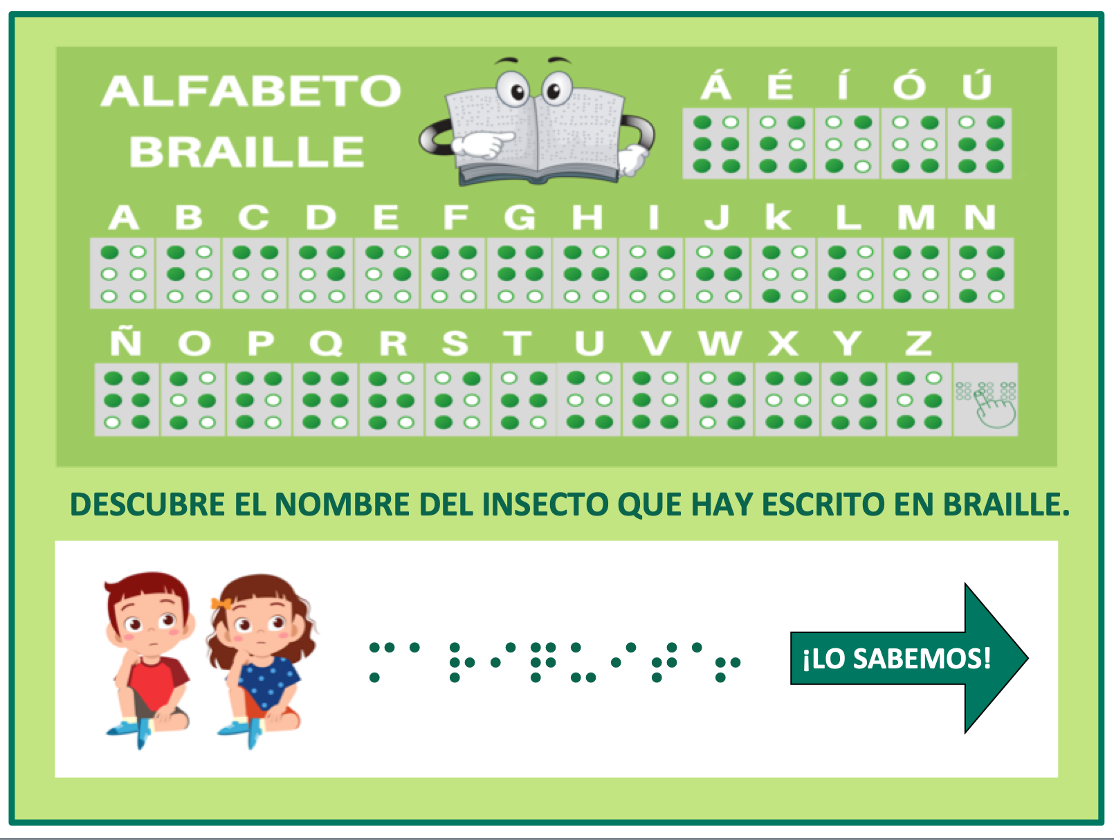Retos Braille – Un mar de palabras. Estimulación cognitiva.