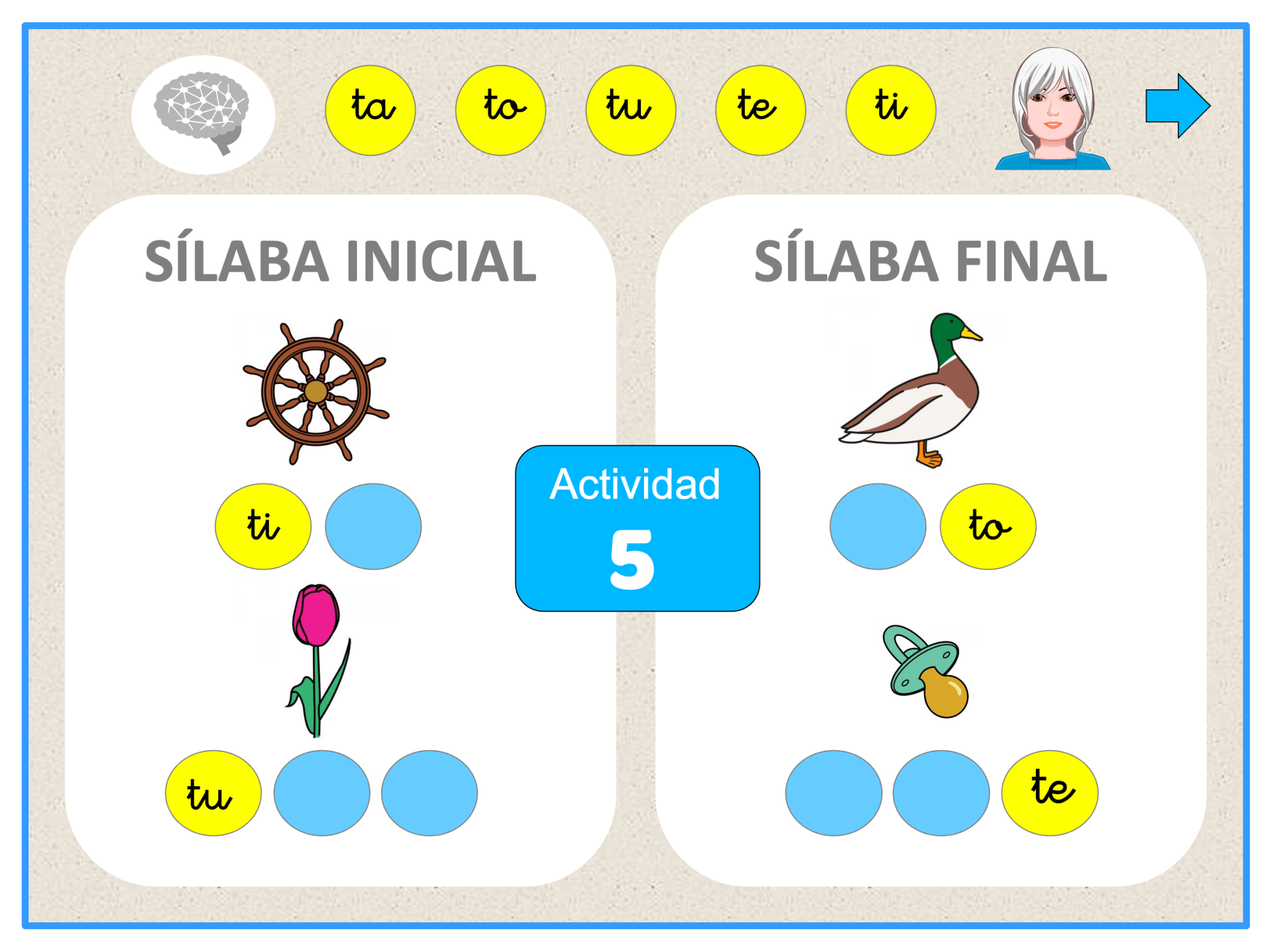 Identificar sílabas iniciales y finales. – Un mar de palabras ...