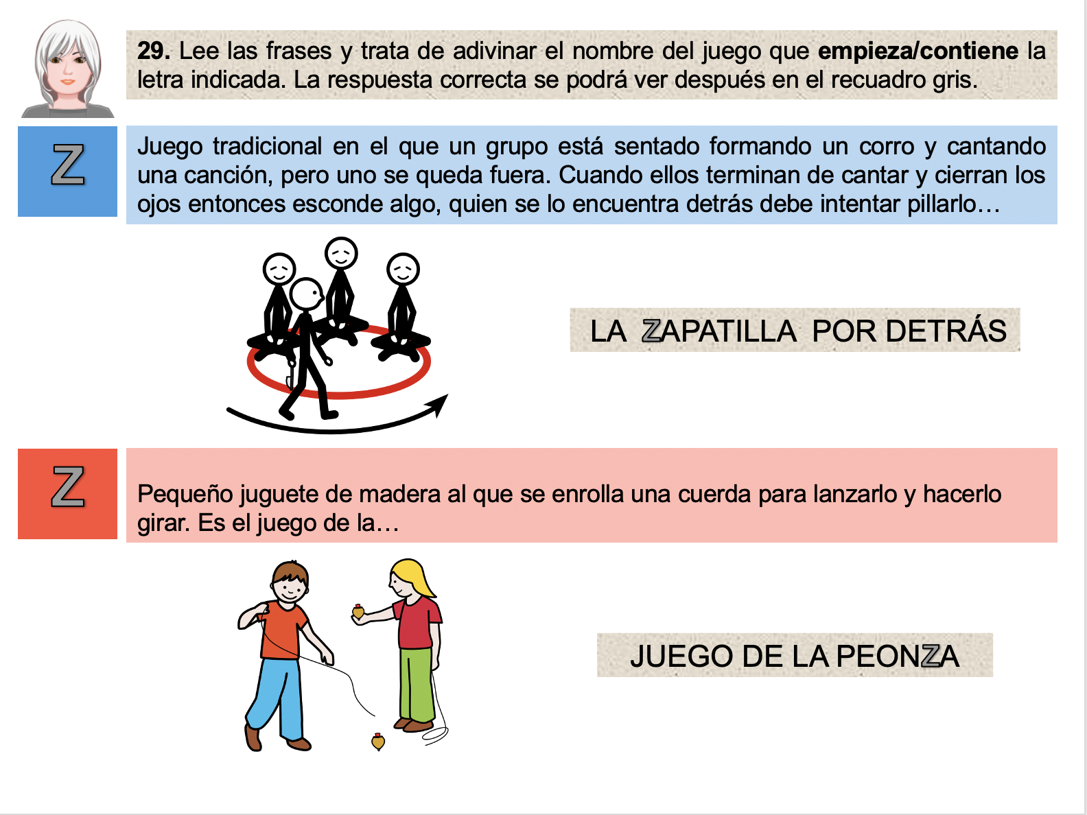 Juegos y deportes. Pasapalabra – Un mar de palabras. Estimulación ...